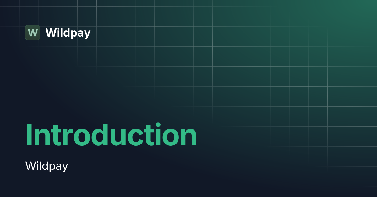 Introduction | Wildpay